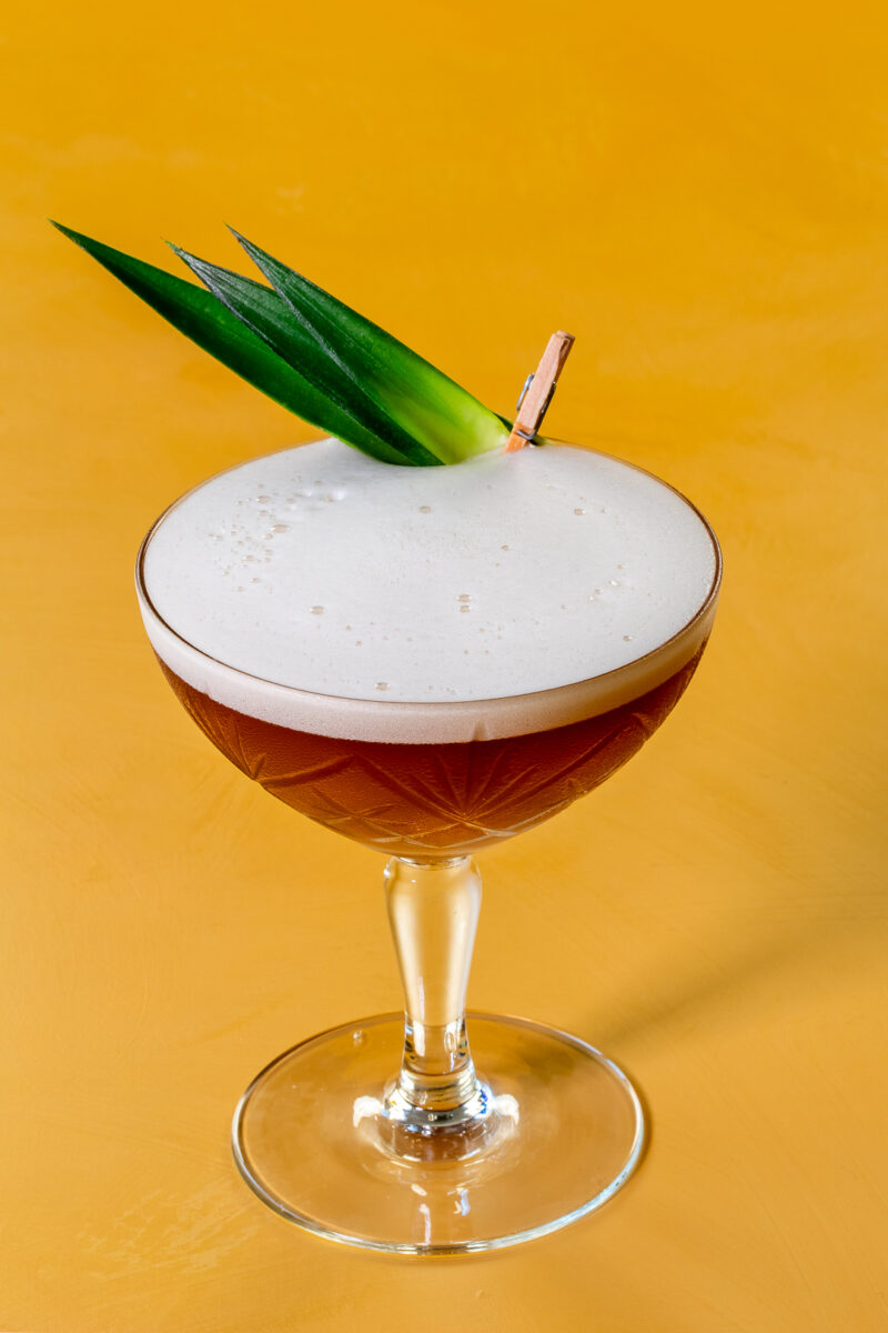 Pineapple Top Cocktail: Spicy Pineapple Coffee Tequila Sour - Peck of ...