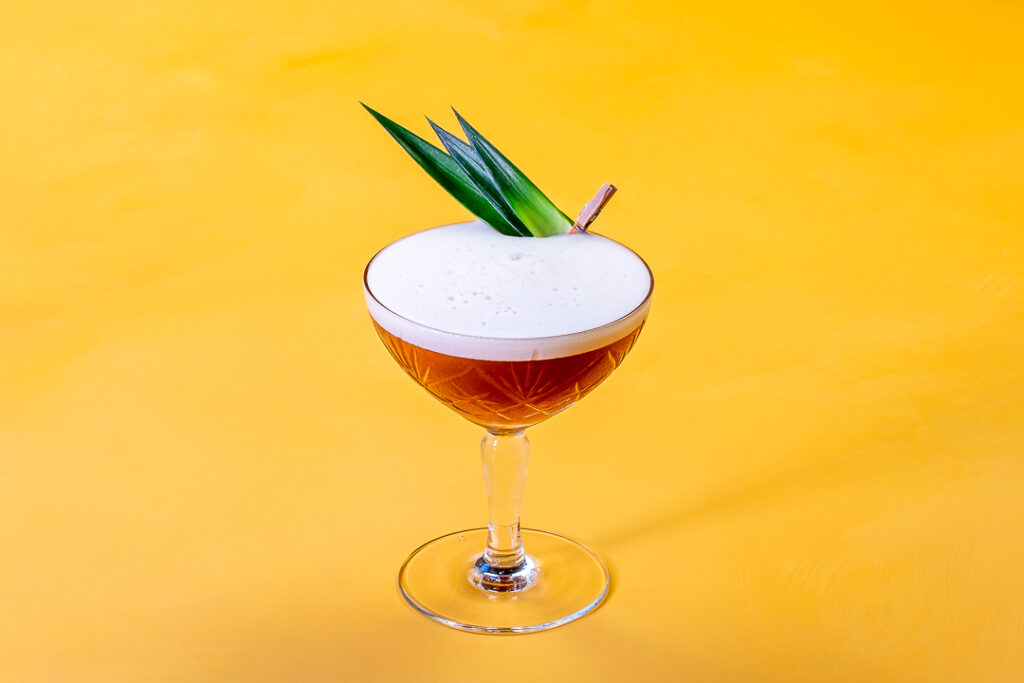 Pineapple Top Cocktail: Spicy Pineapple Coffee Tequila Sour - Peck of ...