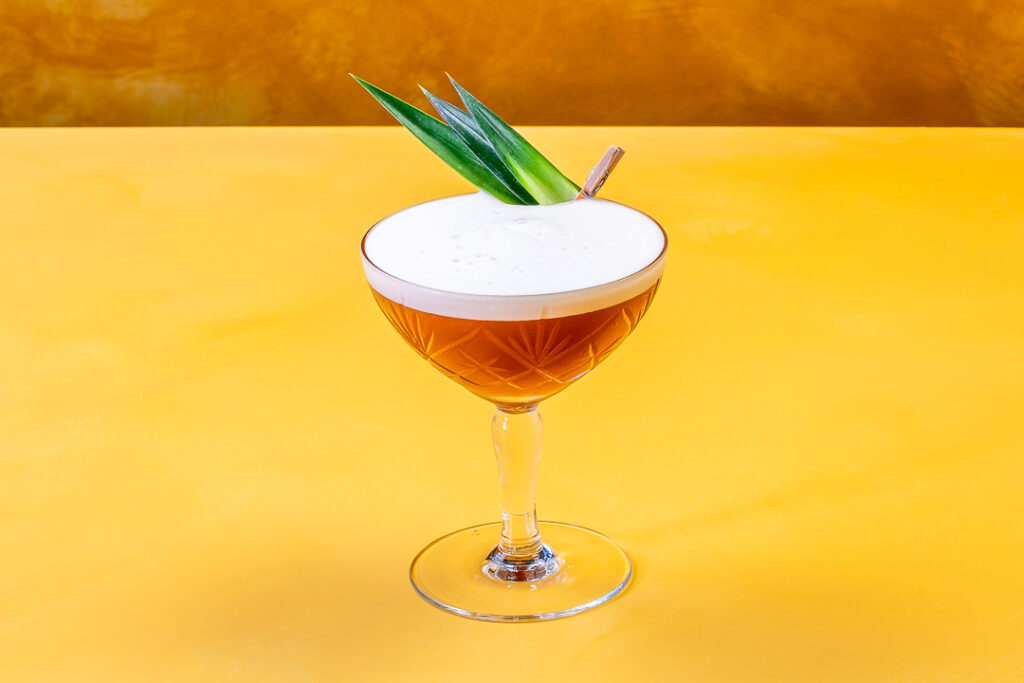 Pineapple Top Cocktail: Spicy Pineapple Coffee Tequila Sour - Peck of ...